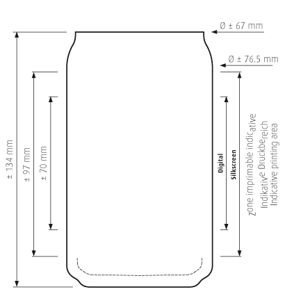 Bierdose aus Glas Can 47cl - Univerre Pro Uva SA